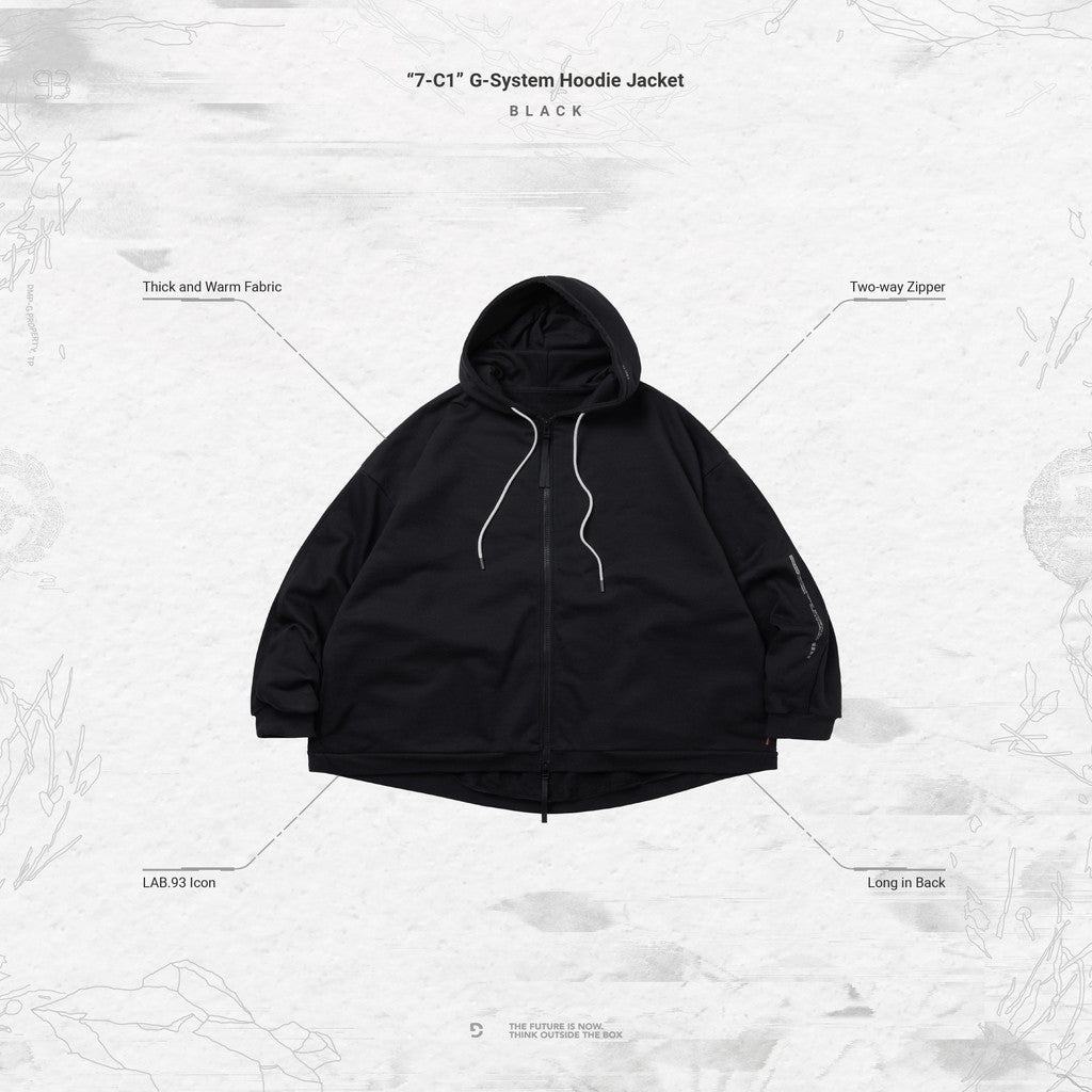 「7-C1」 G-System Hoodie Jacket #BLACK [GOOPI-23AW-OCT-02] – cocorozashi